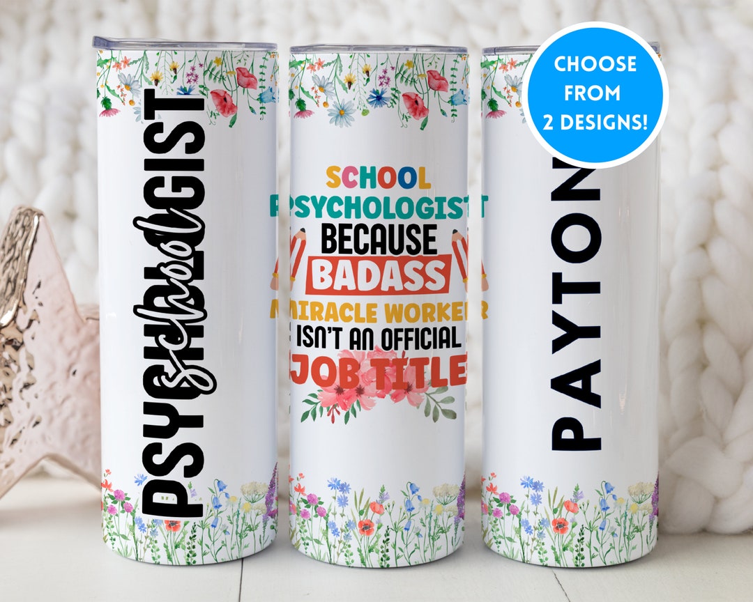 School Psychologist Tumbler, Gift for School Psychologist, Personalized ...