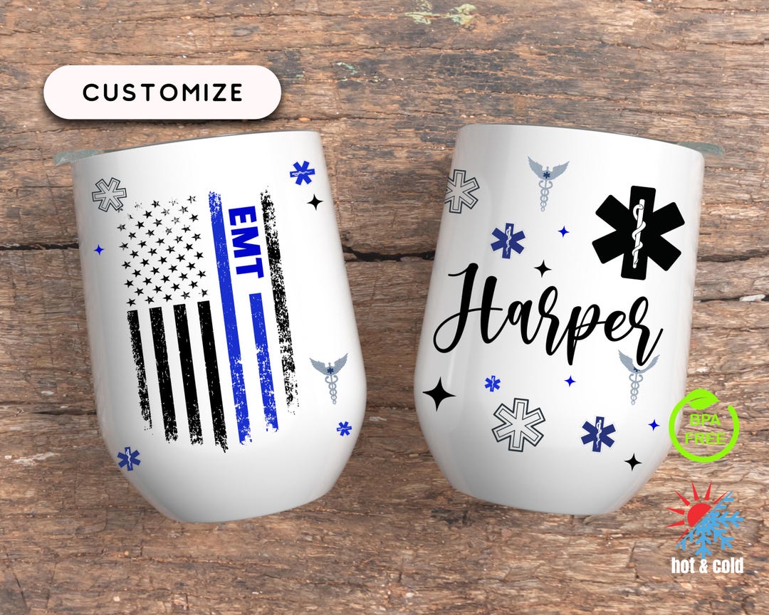EMT Wine Tumbler, EMT Gifts, Emt Paramedic Tumbler, EMT Cup, Paramedic ...