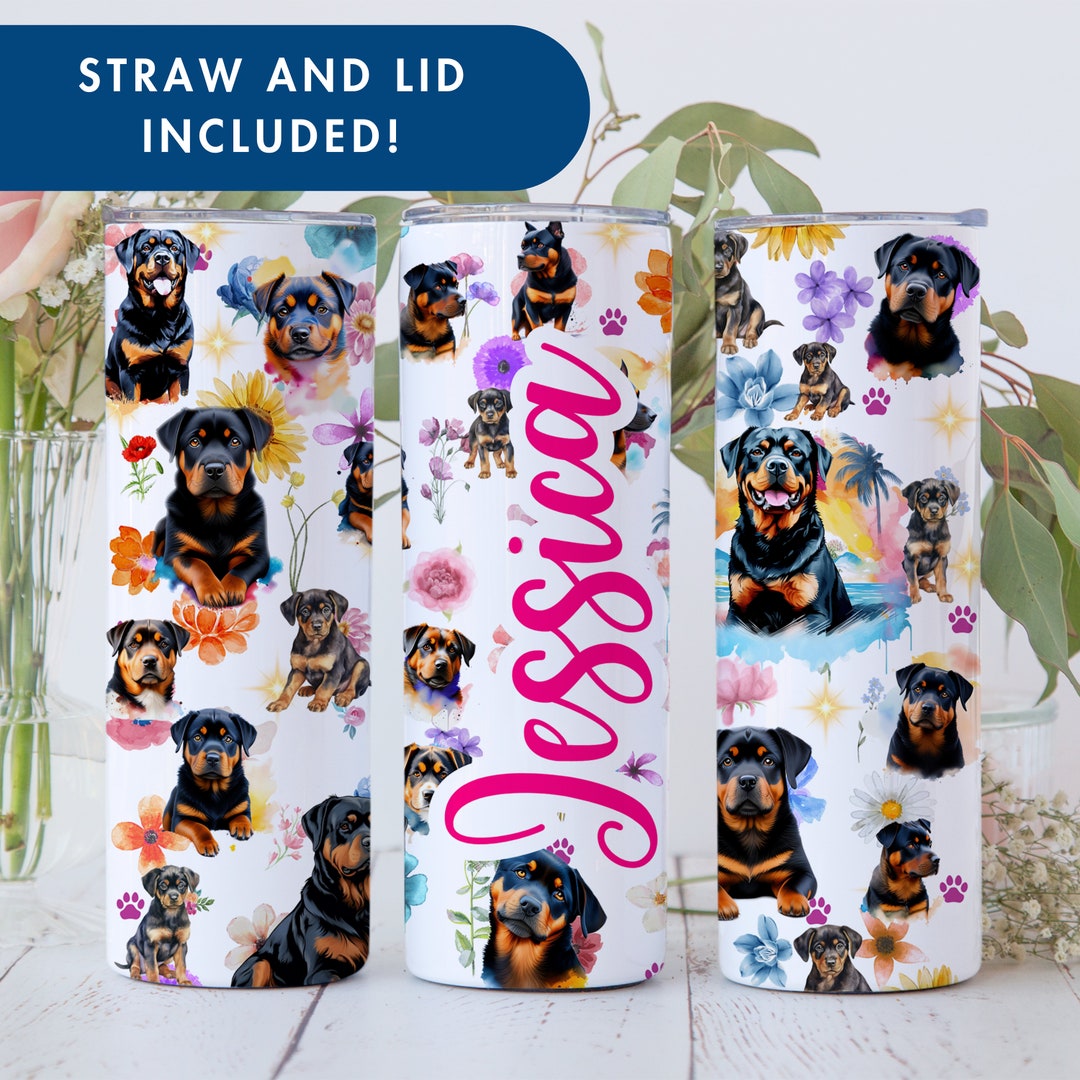 Rottweiler Gifts, Rottweiler Tumbler, Cute Rottie Lover Gift, Rottie ...