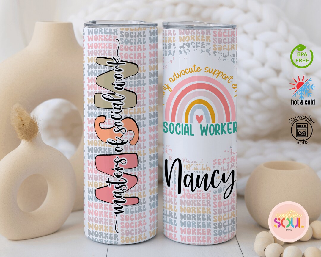 MSW Gifts, MSW Tumbler, Masters of Social Work Graduation Gift, Social ...