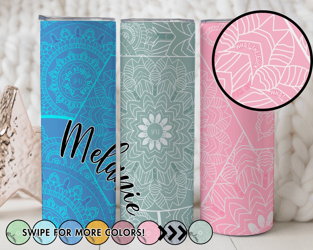 Curse Word Mandala Tumbler, Secret Swear Words Mandala Tumbler, Funny ...