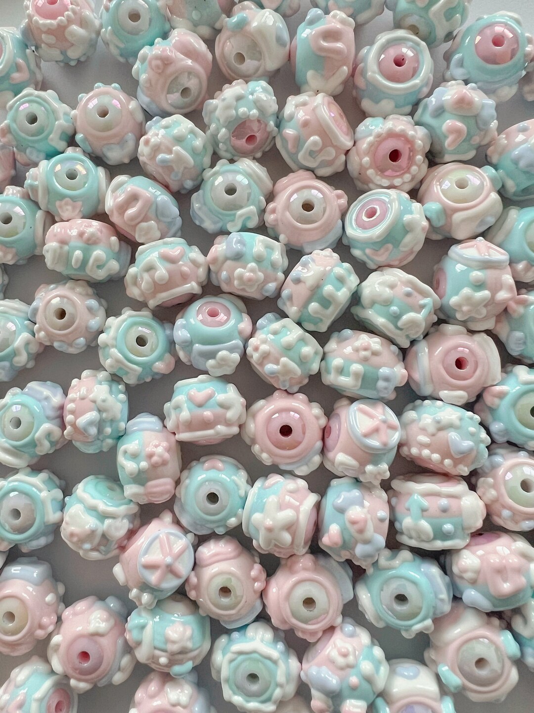 Choose Your Favorite Full Hand Painted Beads Color - Etsy