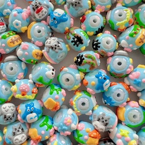 Totoro Hand Painted Beads - Etsy