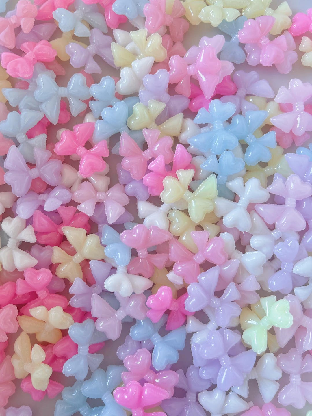 Jelly Color Bow Beads - Etsy