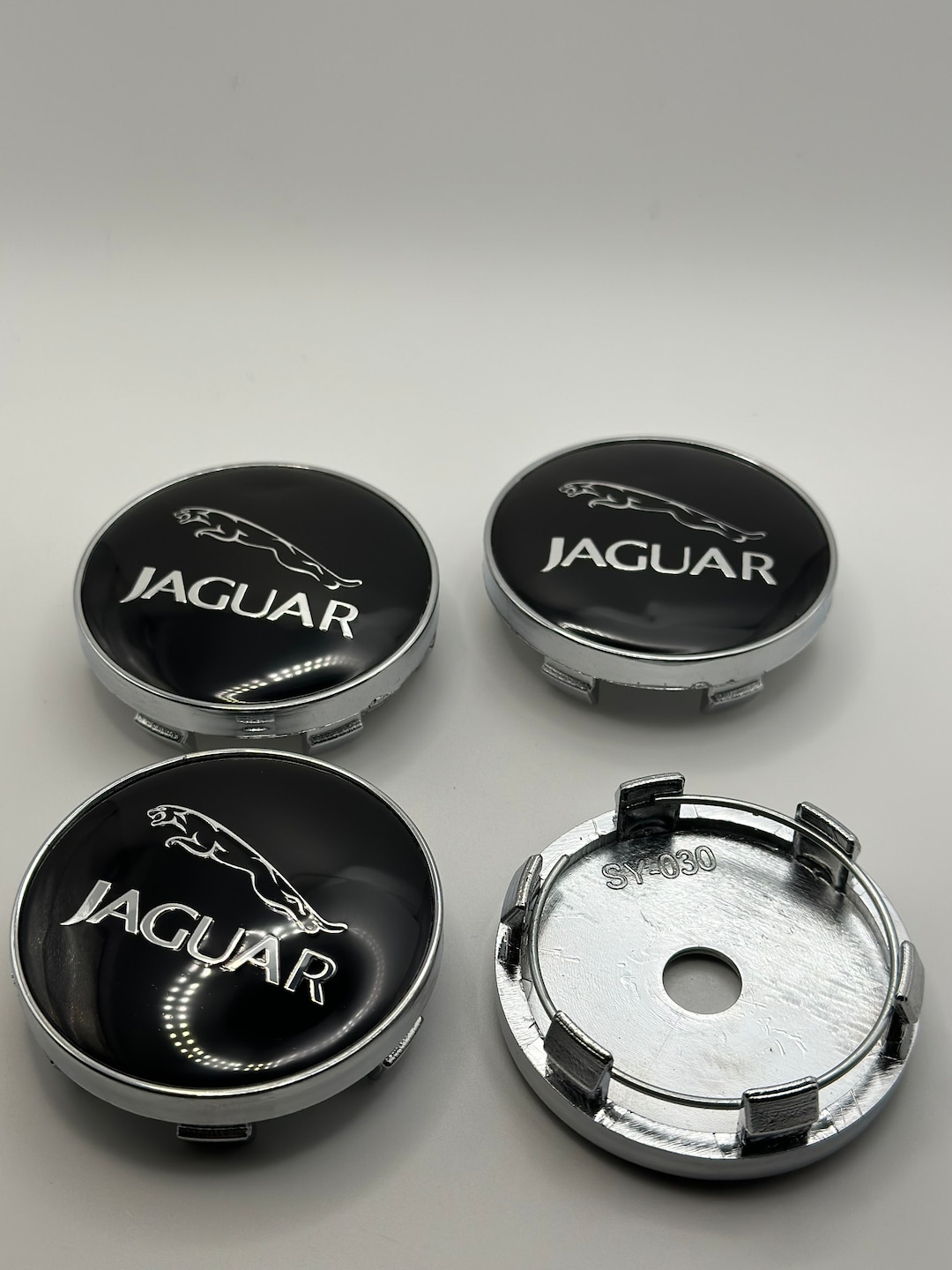 4pcs Jaguar Alloy Wheel Caps 60mm/56mm Chrome Black - Etsy