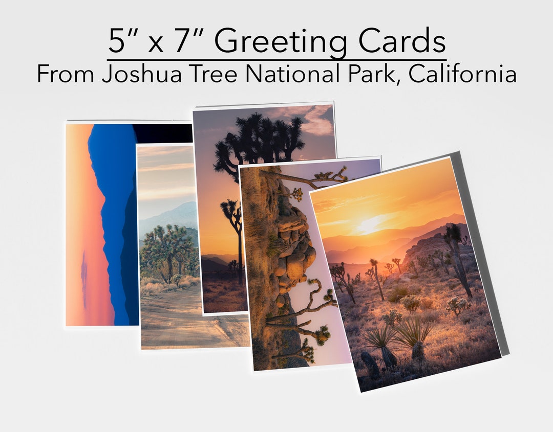 Joshua Tree Photography Greeting Cards - 5"x7" Blank Card Set - Etsy