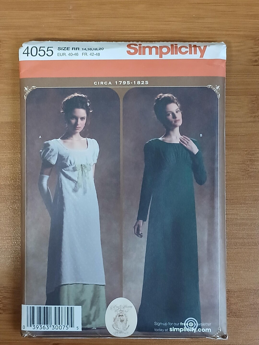 Simplicity Pattern 4055. Misses Costumes. Size 14, 16, 18, 20. © 2006 ...