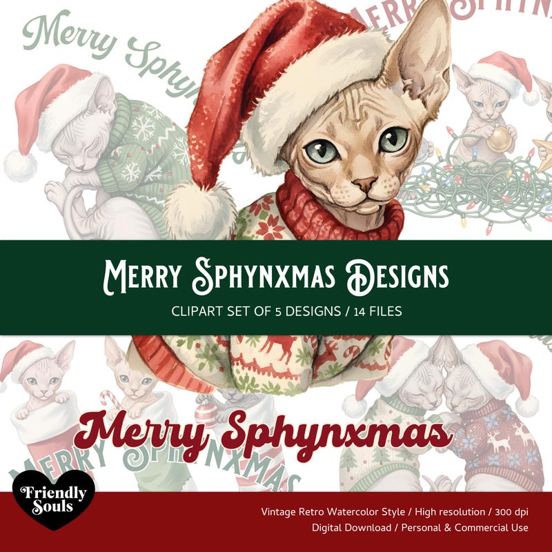 Merry Sphynx Christmas - Etsy
