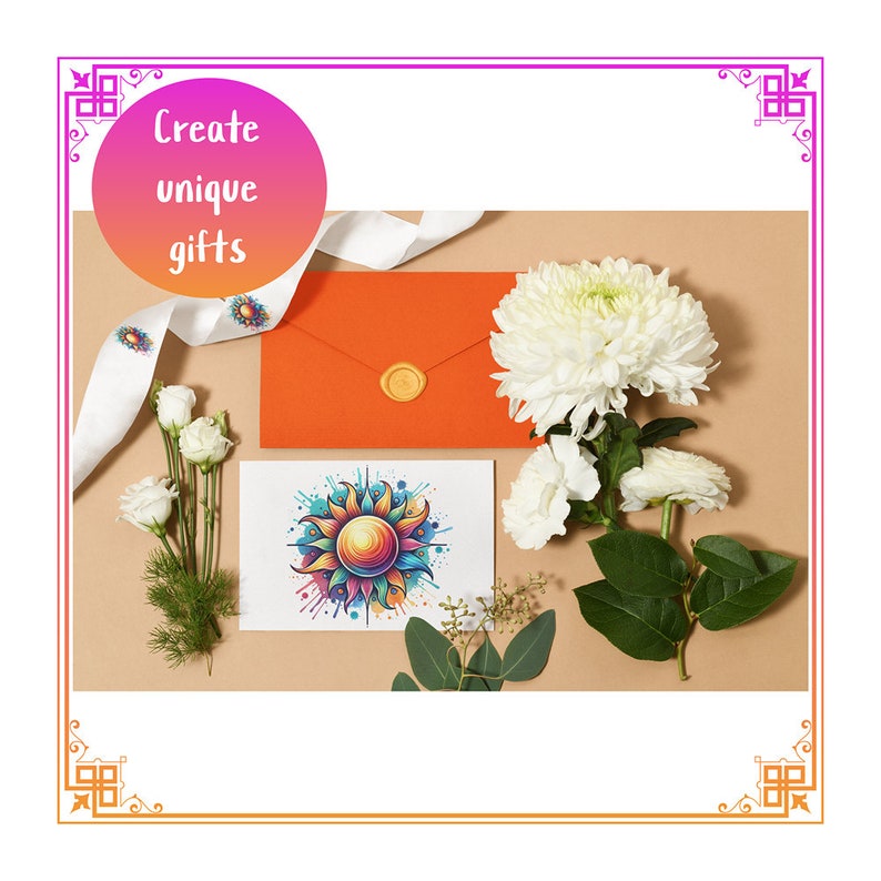 Watercolor Celestial Sun Lover's Clipart Digital Download PNG SVG File ...
