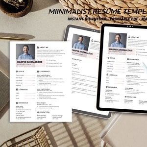 White and Beige Professional Resume Template.pdf Editable CV Template ...
