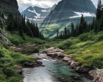 Plants and Animals of Glacier National Park Clipart - Etsy