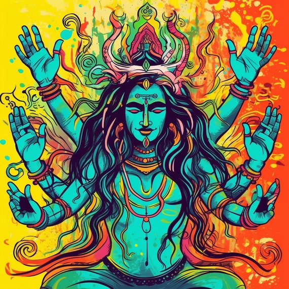 Cartoon Lord Shiva