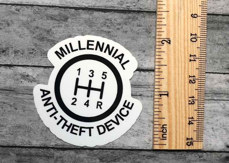 Millennial Anti Theft Device Sticker | Laptop Sticker | Waterproof ...