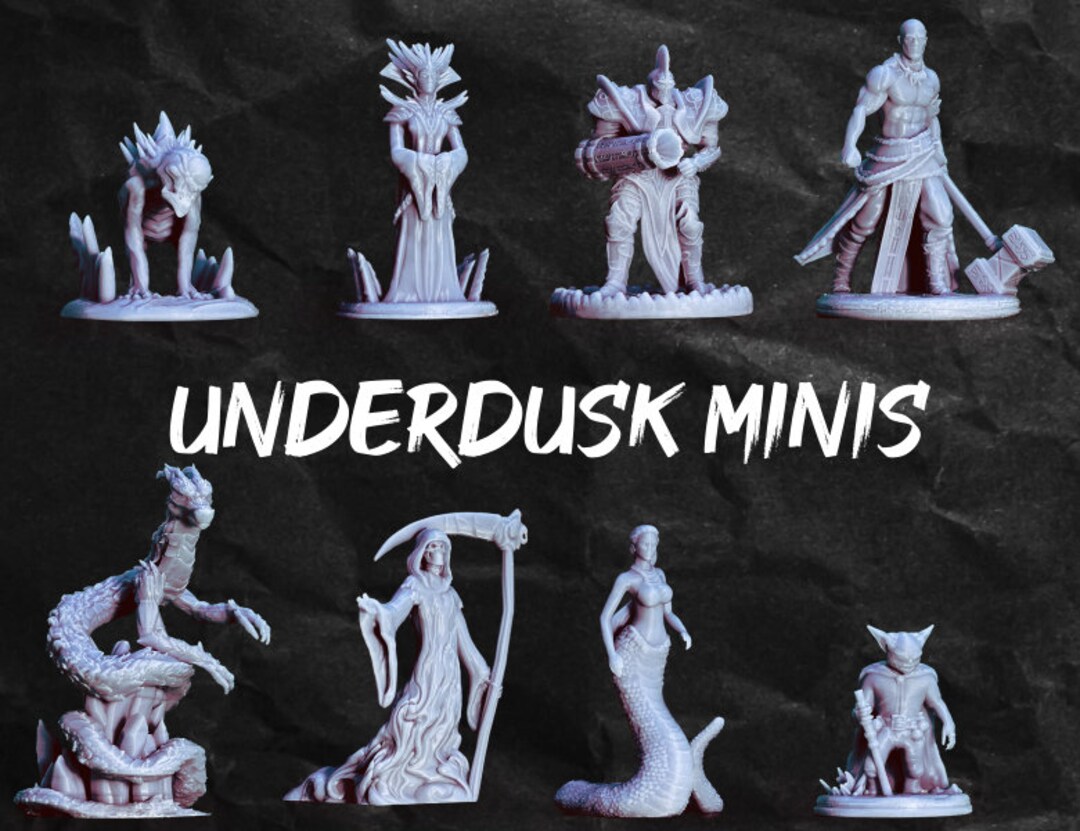 DND MINIATURE SET Table Top Games 8 Unique Designs - Etsy