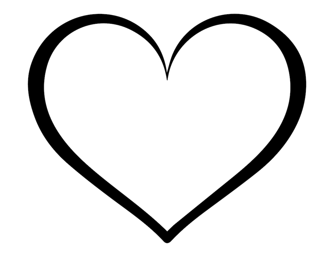 Heart Shape-svg Pdf Jpg AI Dxf Cricut, Silhouette, Vector Instant ...