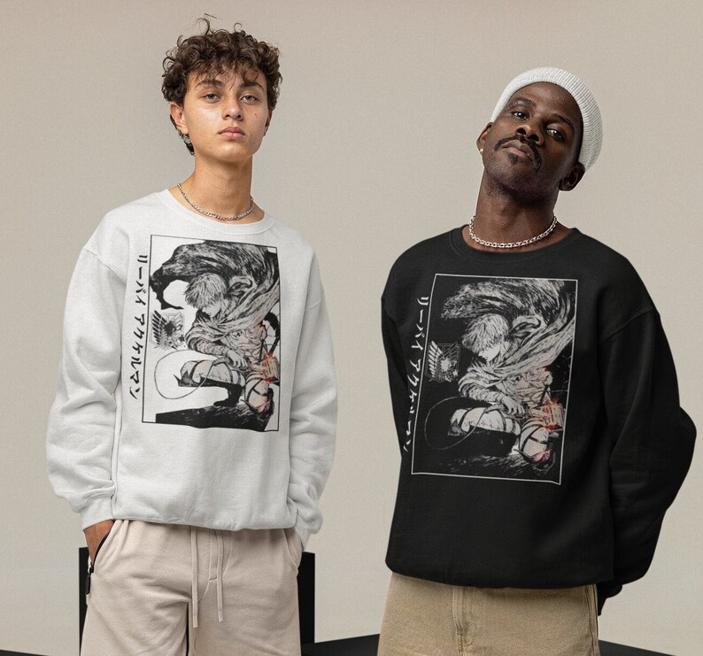Anime AOT Titan Anime Vintage Anime Sweatshirt - Etsy