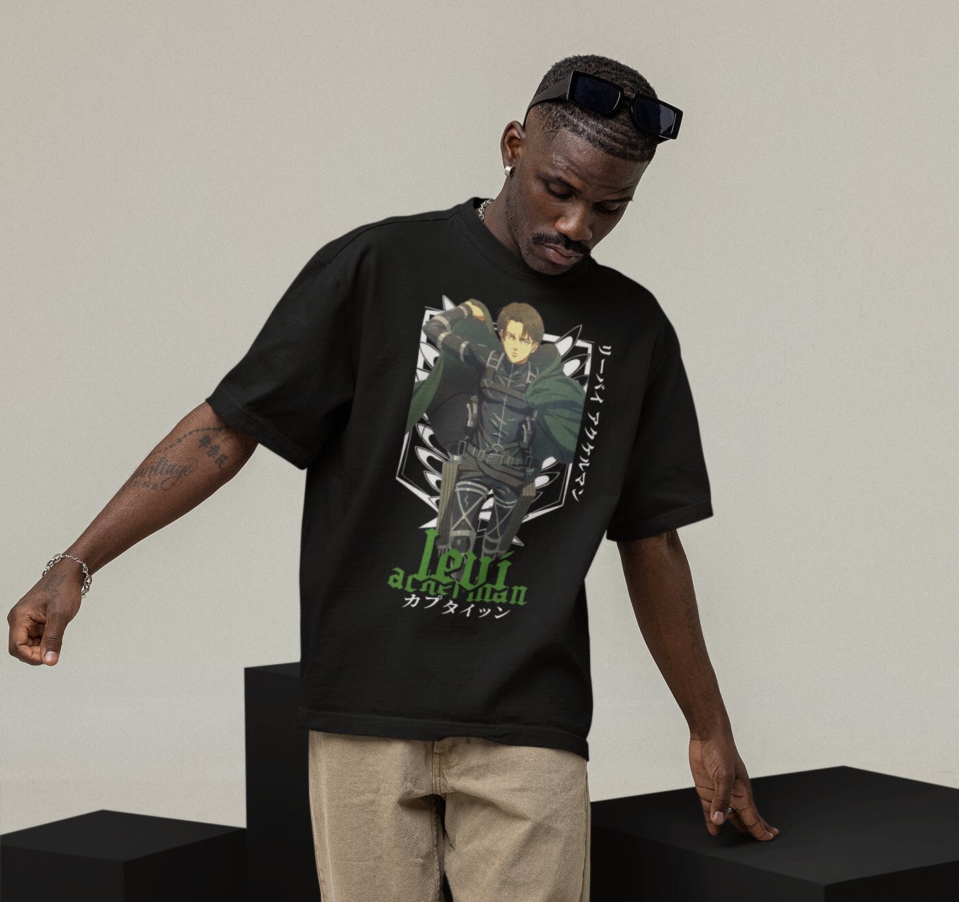 Anime AOT, Titan Anime, Vintage Anime Shirt, Levi Acker - Etsy