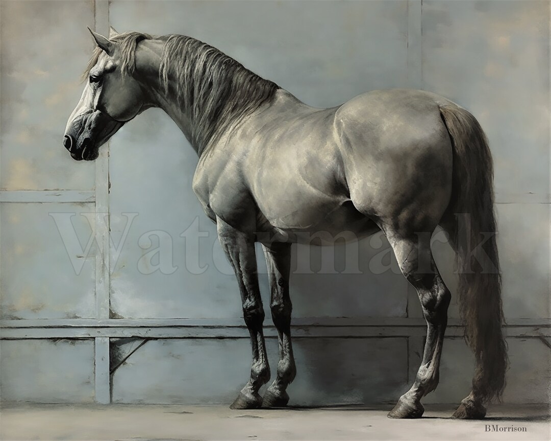 Horse Print 5 X 7-inch Art Card flat or a 10 X 14-inch-high Gloss ...