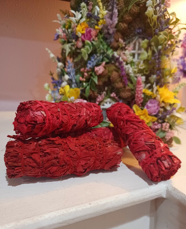 Dragon Blood Sage Red Sage Stick Spiritual Sage - Etsy