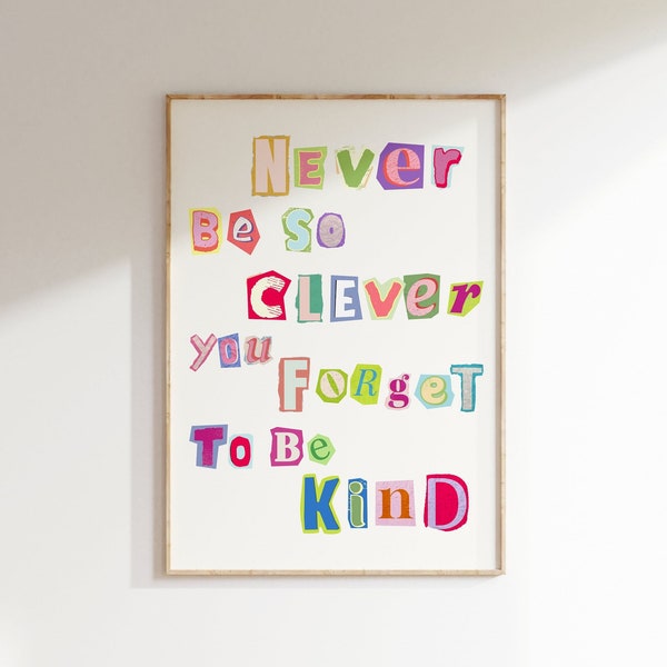 Never Be so Clever Print - Etsy