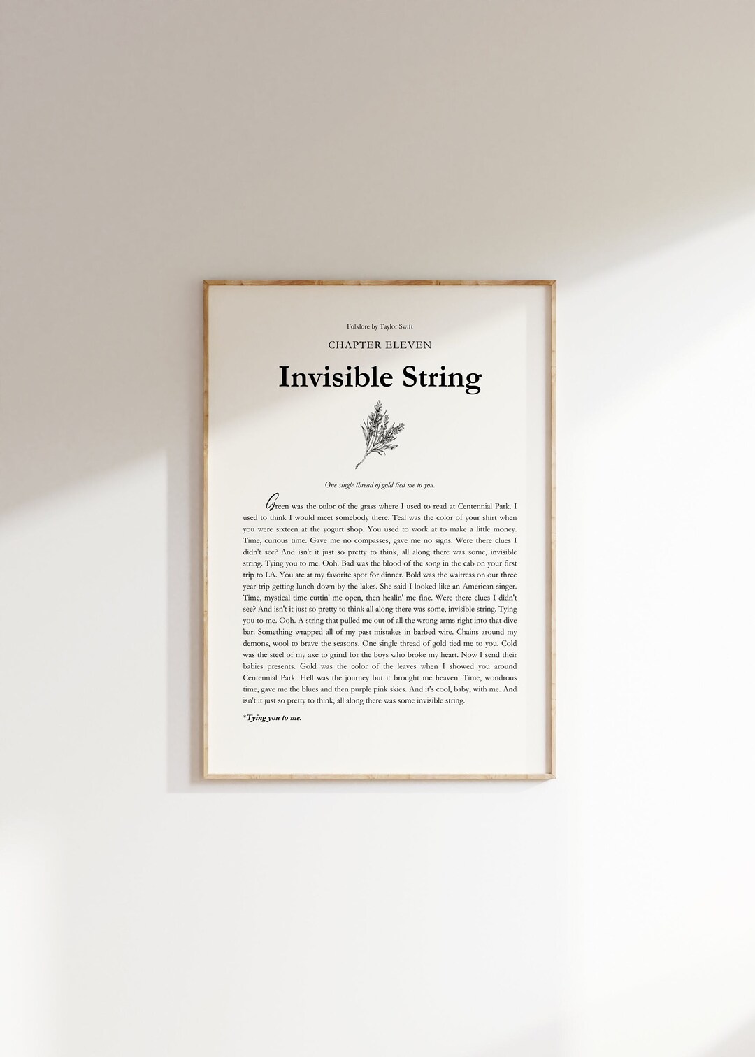 Invisible String Digital Print Folklore by Taylor Swift Vintage ...