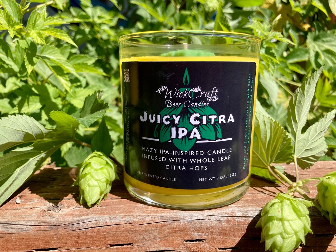 Juicy Citra IPA Candle: Craft Beer Scented, Hop Infused - Etsy
