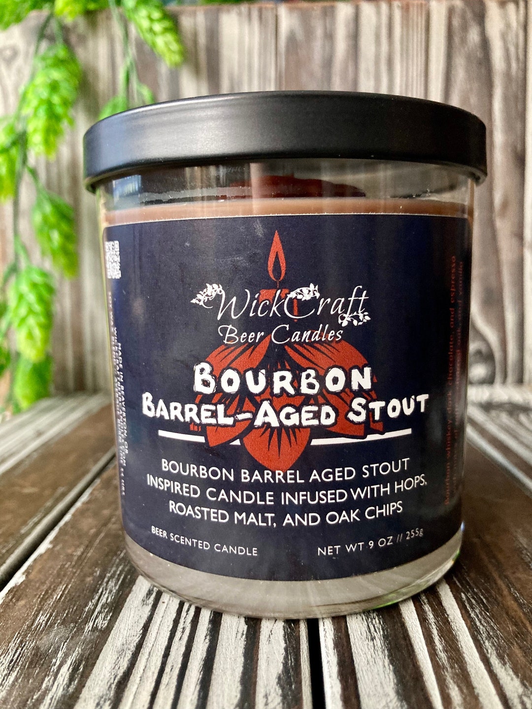 Bourbon Barrel Aged Stout Candle - Craft Beer Scented Candle - Imperial Stout Candle - Beer ...