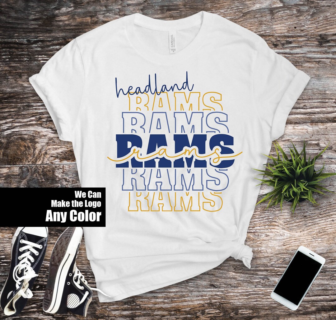 Headland Rams Stacked Word T Shirt - Etsy