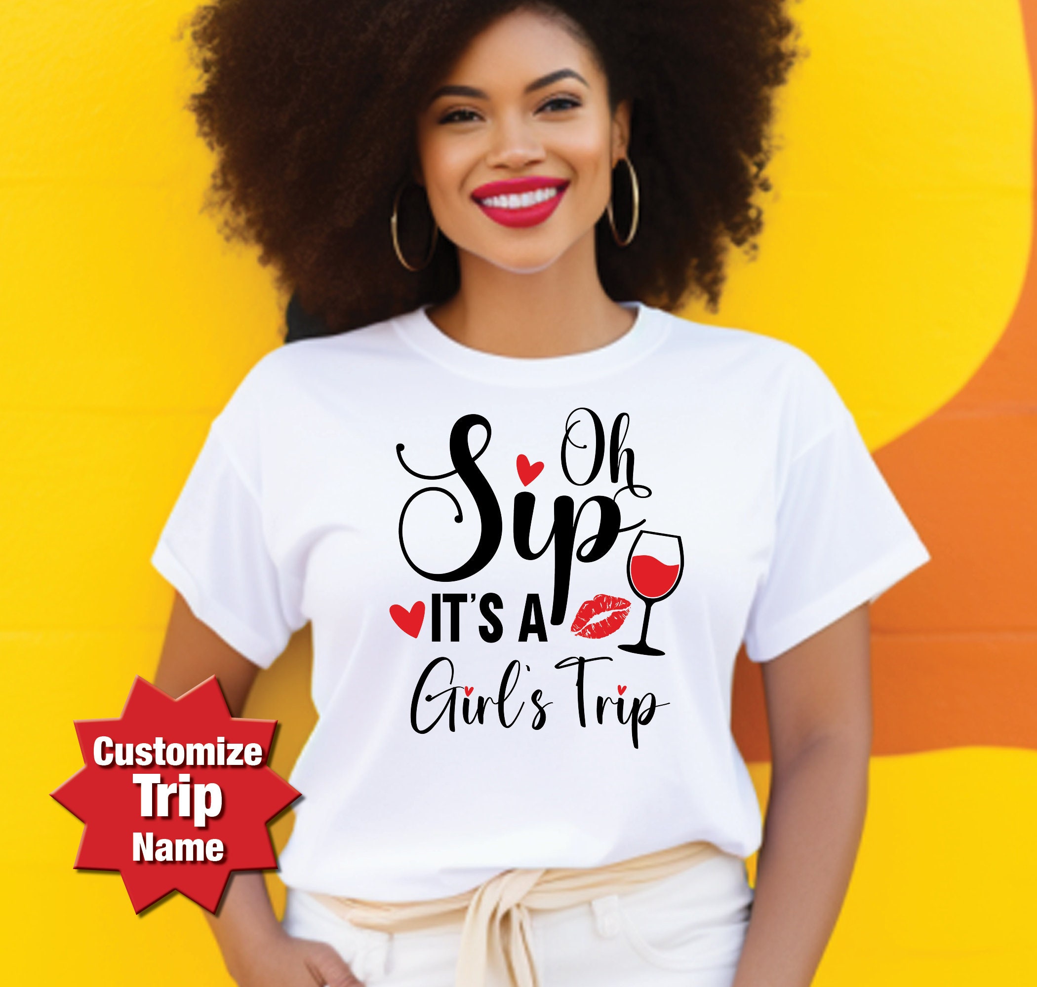 Girls Trip Shirts, Cruise Shirts, Oh Sip Its A Girls Trip, Ladies Group Vacation T Shirts ...