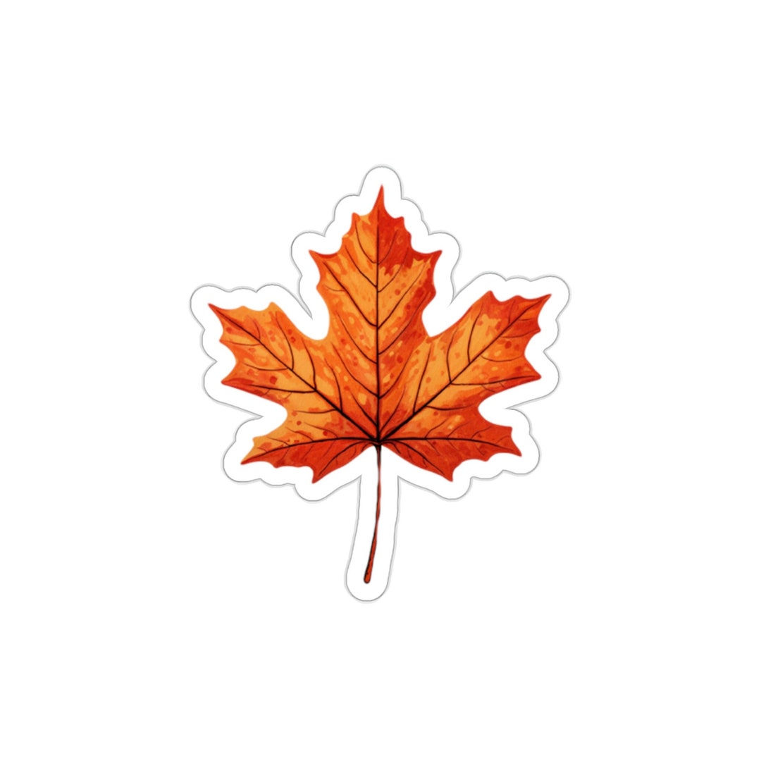 Maple Leaf Die Cut Sticker - Perfect for Autumn Decor - Etsy