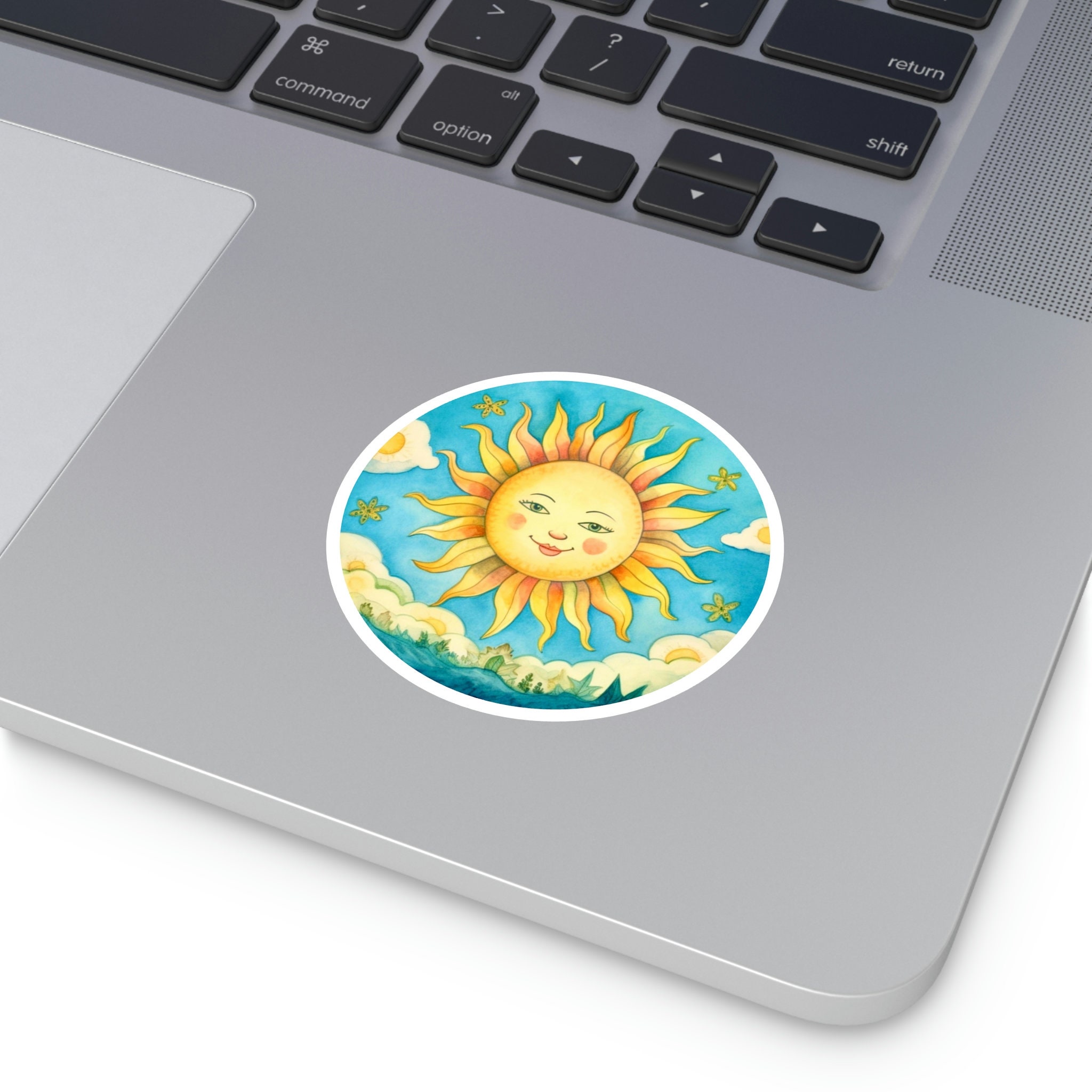 Vintage Round Sun Vinyl Sticker for Indoor and Outdoor Use - Etsy