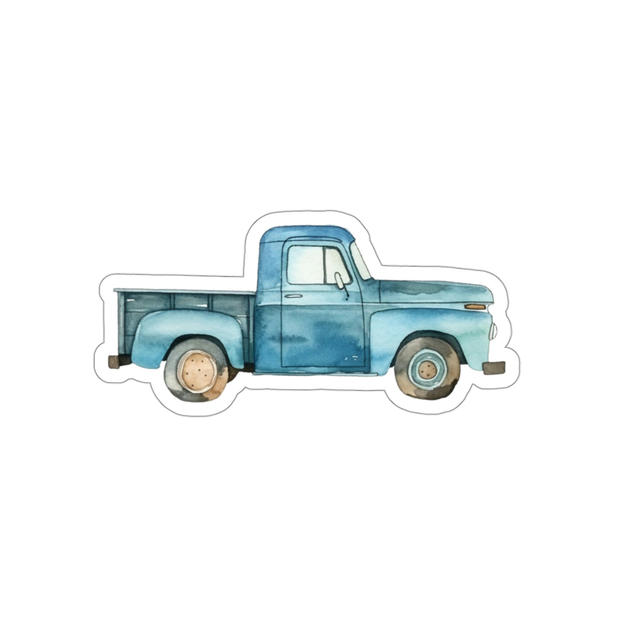 Old Blue Truck Sticker - Rustic and Nostalgic Decal for Car Lovers and ...