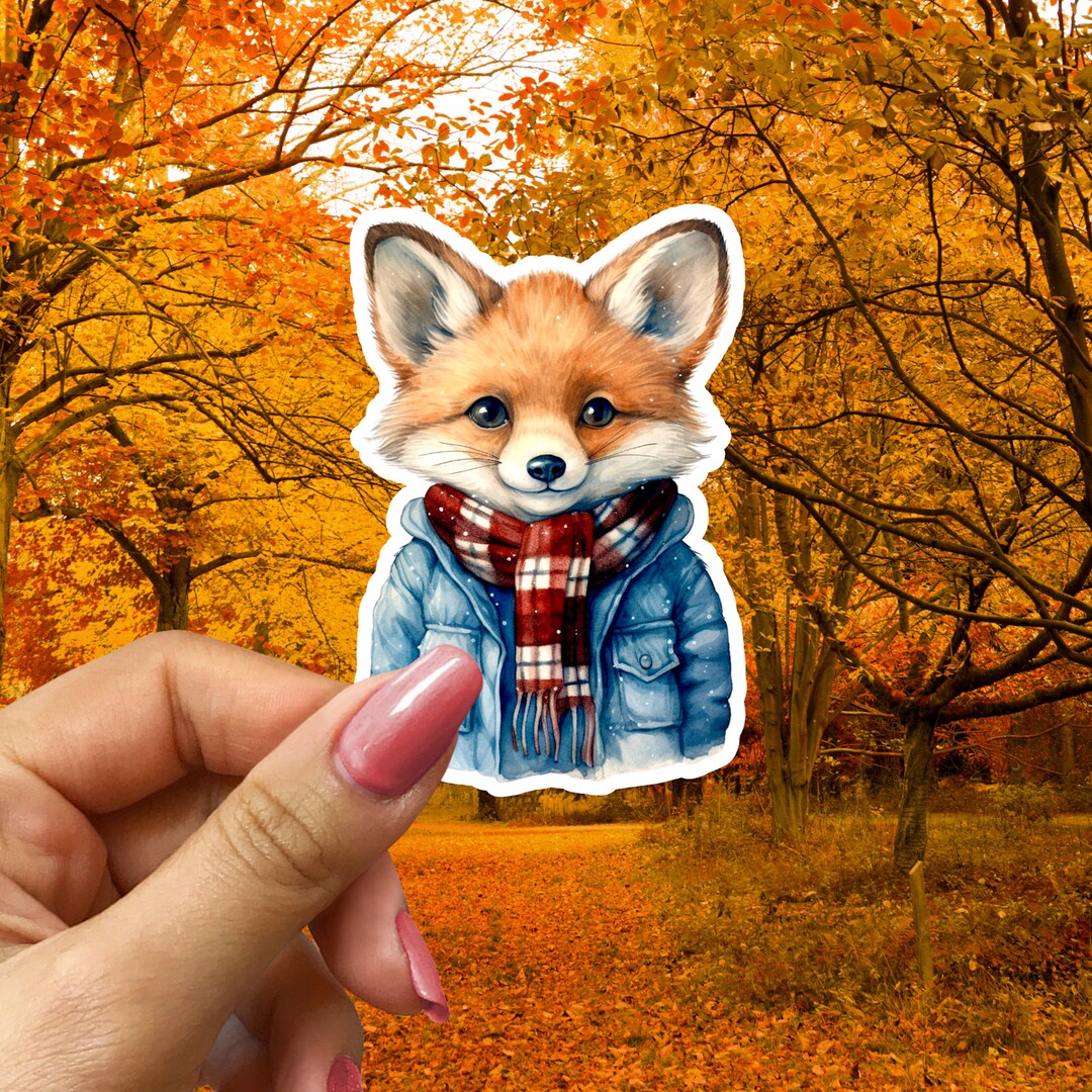 Autumn Vibes: Super Cute Fox in Flannels Easy Peel - Available in 3 ...