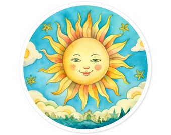Sun Vinyl Decal Sticker Ocean Decal Wave and Sun Decal - Etsy