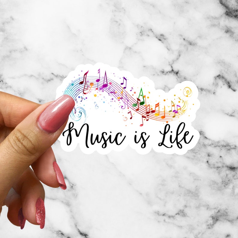 Colorful Music Notes Sticker T For Music Lover Musician Choir