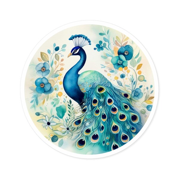 Peacock Sticker - Etsy