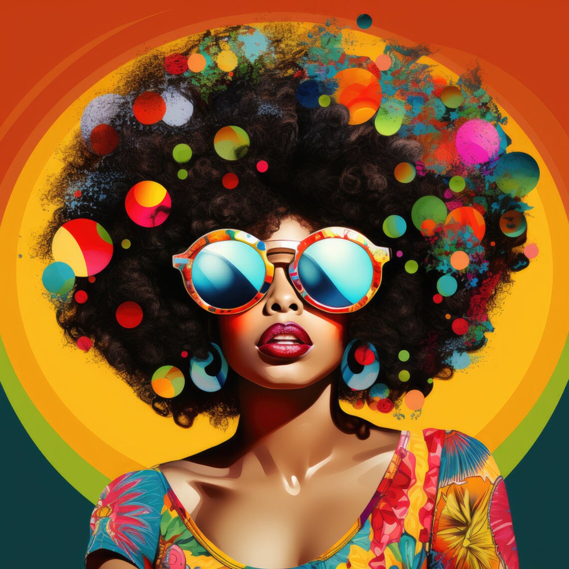 Queen Things Vibrant Digital Art Melanted Images - Etsy