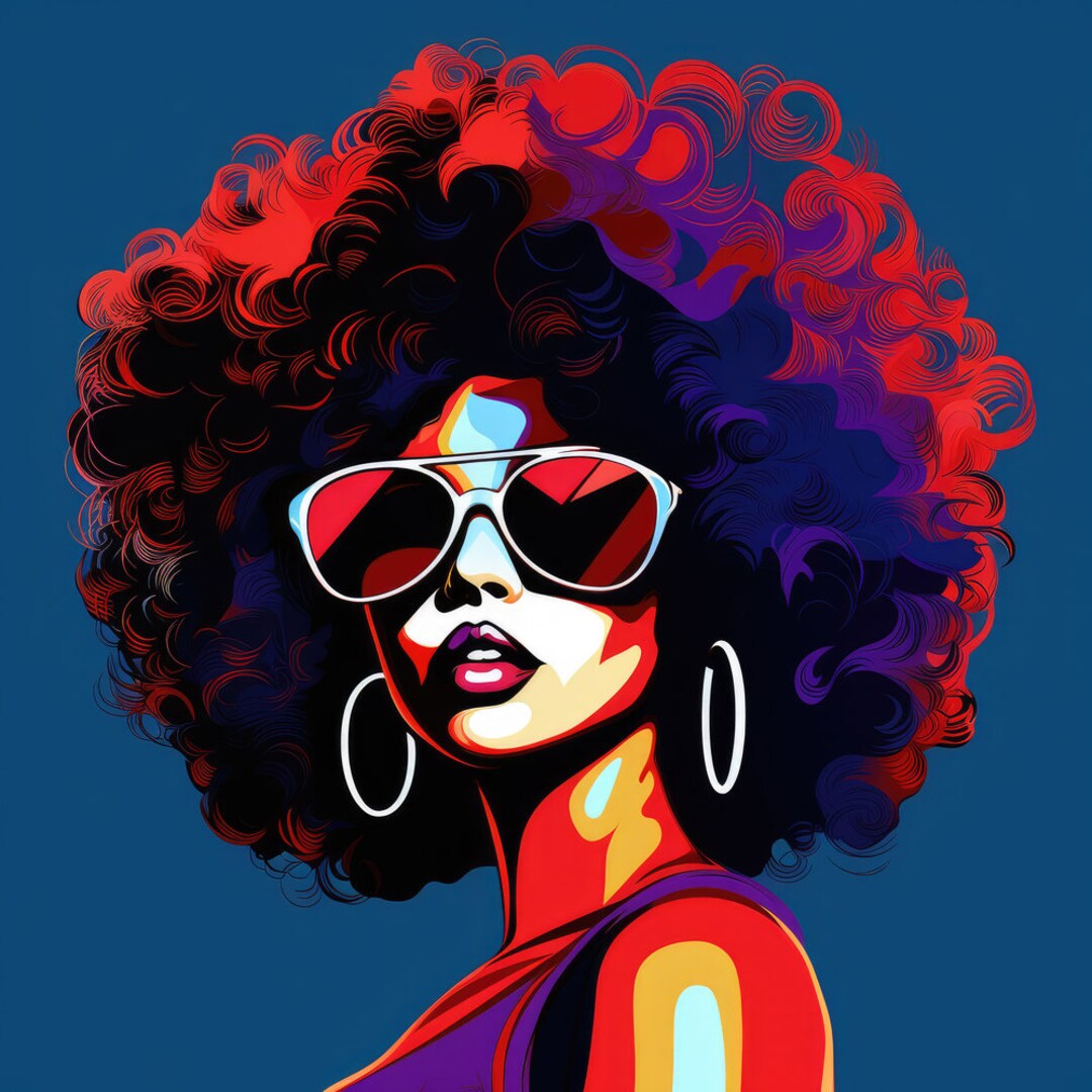 Retro Afrocentric Black Woman - Etsy