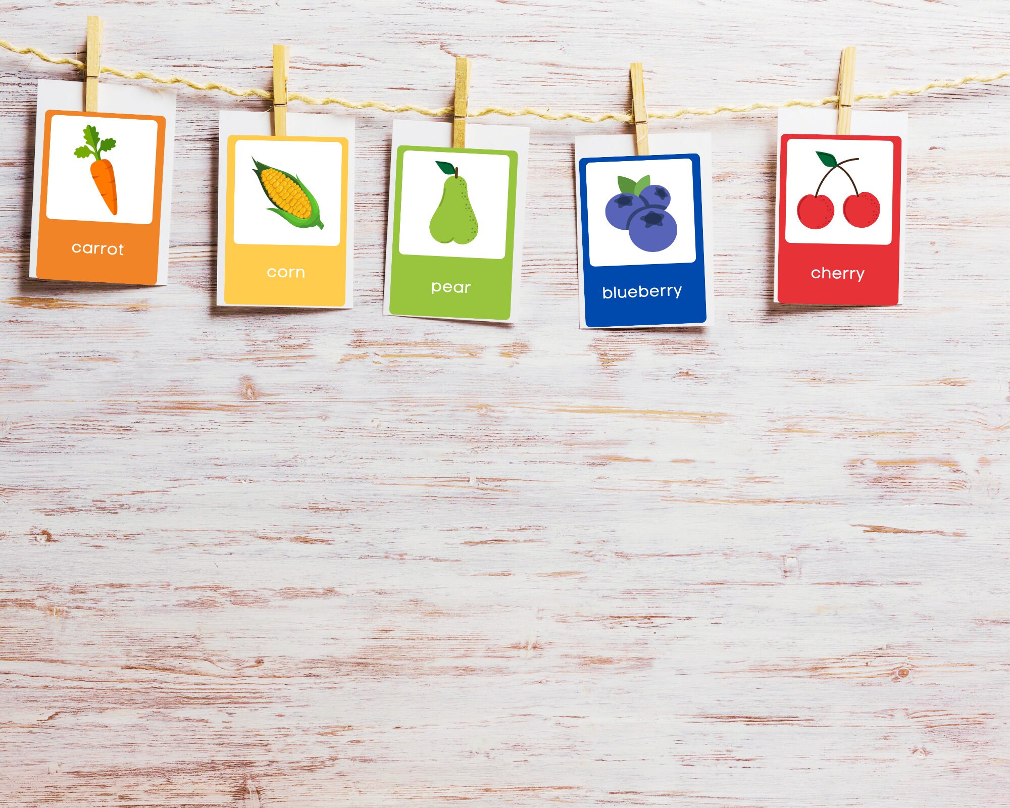 55 Fruit Vegetable Cards | Montessori Flashcards | Pre-school Cards ...