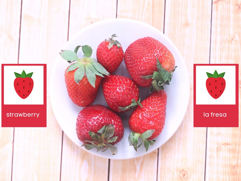 55 Fruit Vegetable Cards | Montessori Flashcards | Pre-school Cards ...