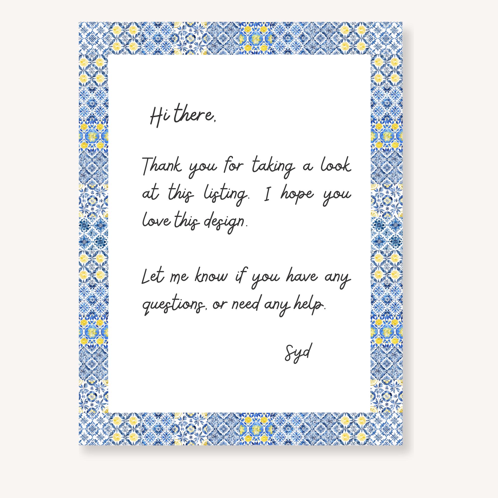 Summer Writing Paper Printable Lemon Letter Stationery Watercolor Paper ...