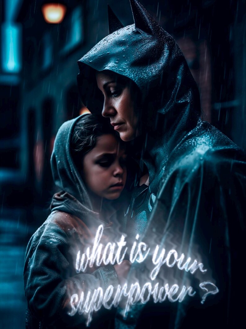Superpower Poster Mother Protecting Her Child Artwork for Mom Gift for ...