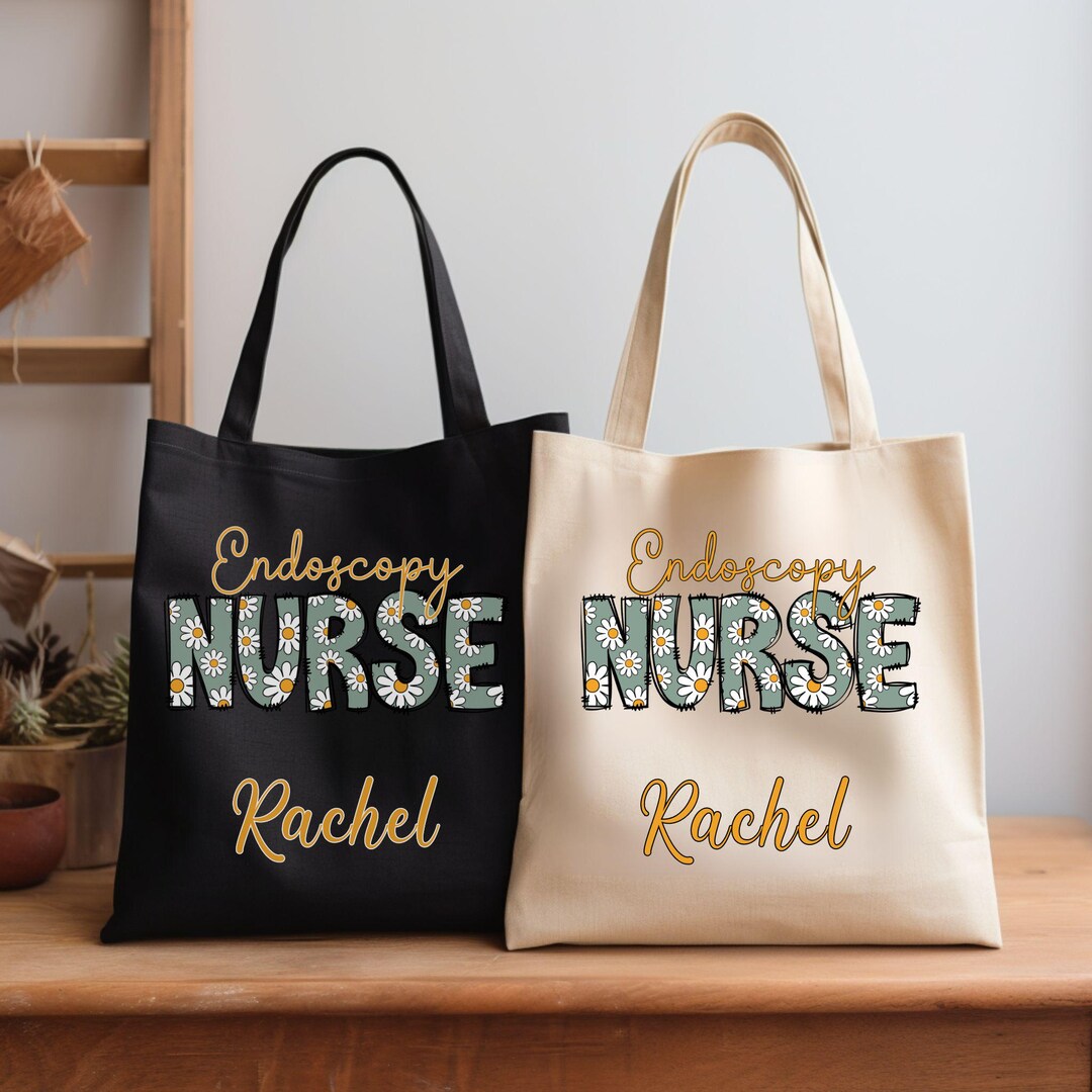 Nurse Tote Bag, Endoscopy Nurse, Custom Tote Bag, Canvas Tote Bag ...