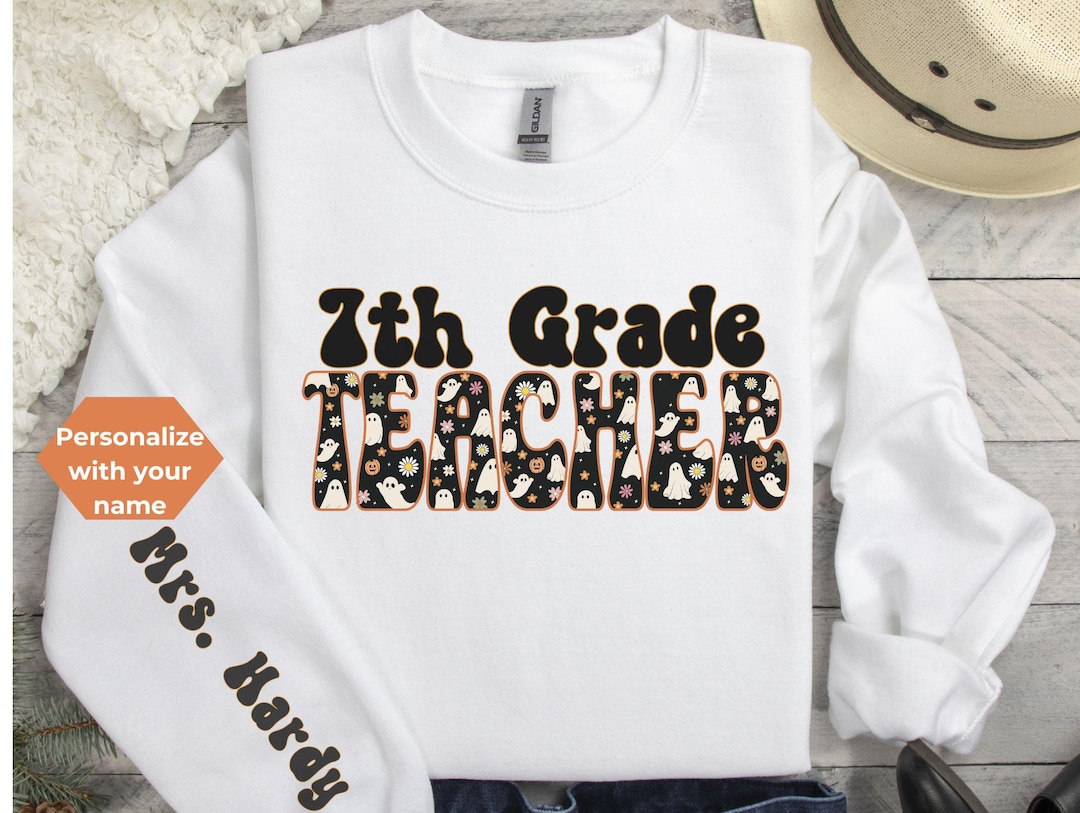 Custom Teacher Shirt, Custom Teacher Name Shirt, Seventh Grade Teacher ...
