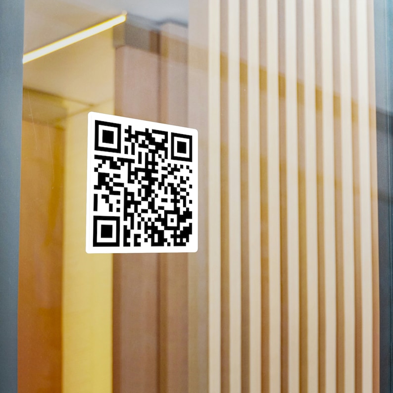 Rick Roll QR Code Sticker | Waterproof, Water Bottle, Laptop, Funny - Etsy