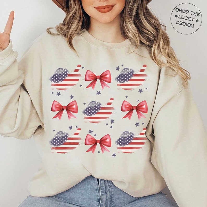Coquette American Flag Png, Coquette Bow Png, 4th of July Sublimation ...