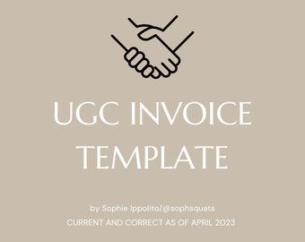 UGC INVOICE TEMPLATE - Etsy