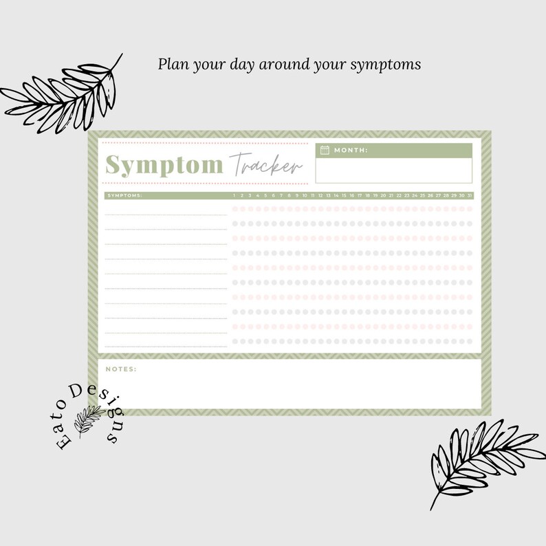 Chronic Illness Symptom Checklist - Etsy
