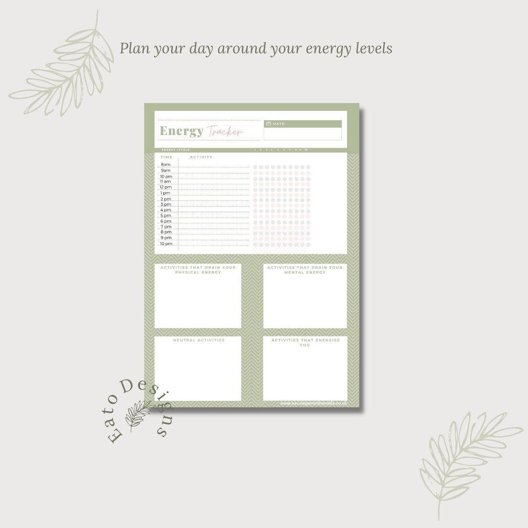 Energy Tracker, Energy Tracker for Running a Business - Etsy