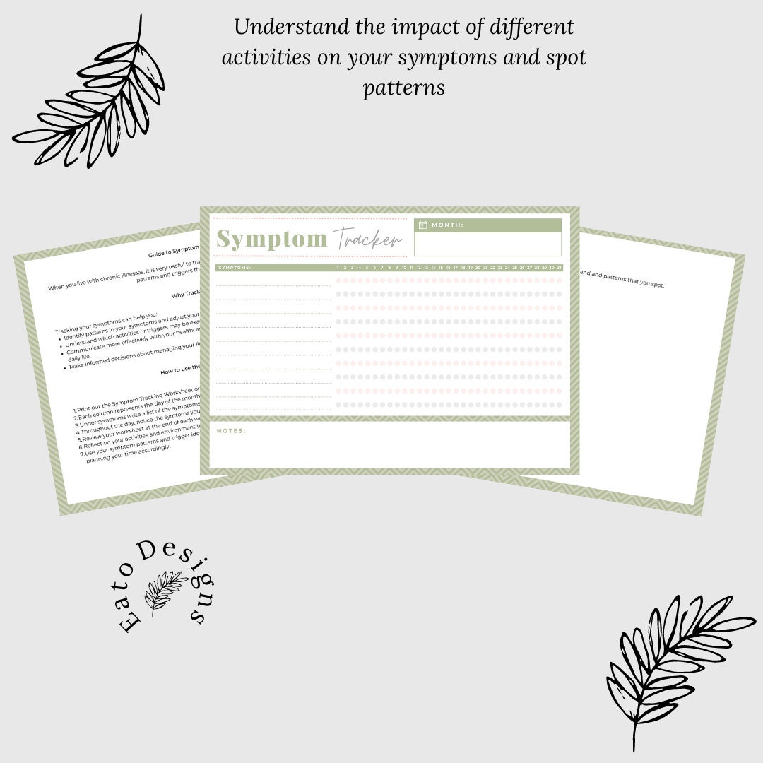 Chronic Illness Symptom Checklist - Etsy